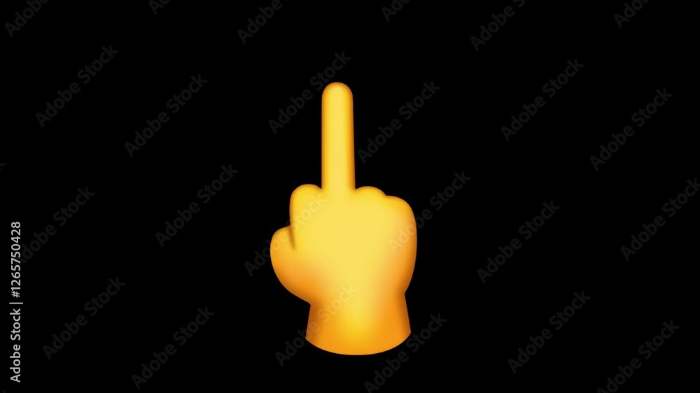 Middle Finger Emoji Animated Video | Rude Hand Gesture, Offensive, Flipping Off, Provocative ...