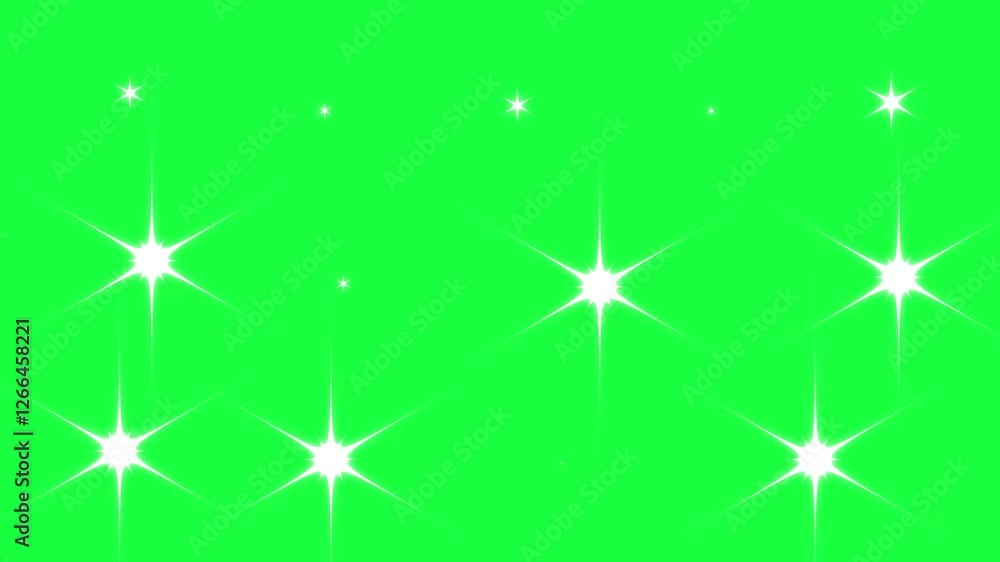 Sparkle stars blinking Star twinkling for animation on green screen ...