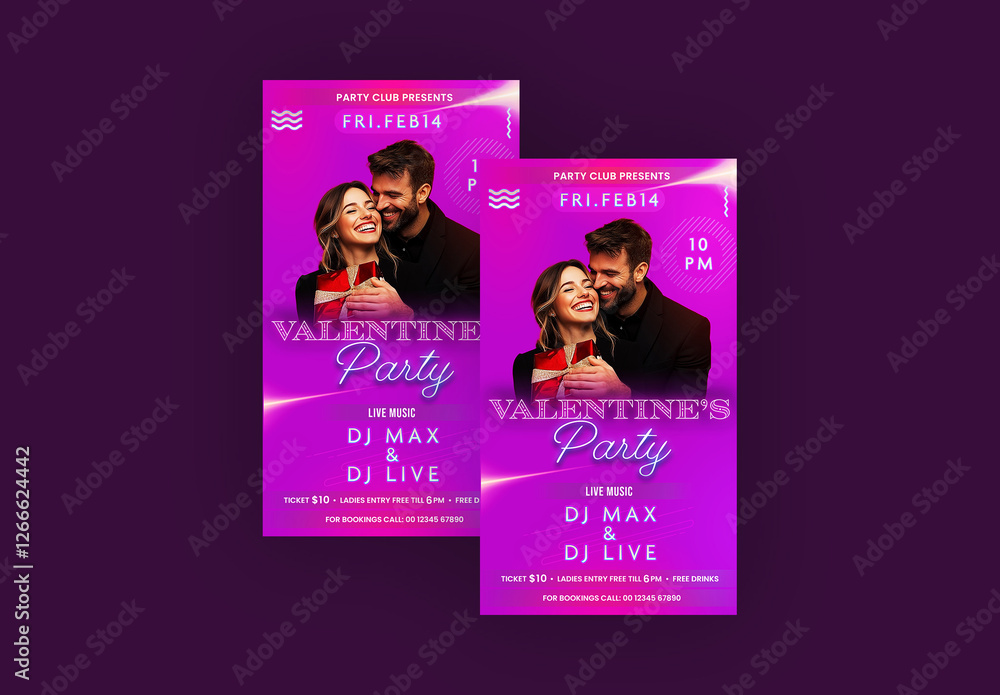 Valentine’s Day Party, Editable Social Media Story for Club, Disco and ...