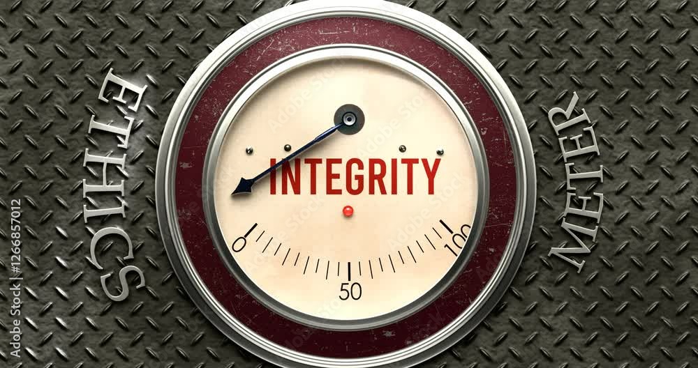 Video Stock Integrity and Ethics that hits less than zero, showing an ...
