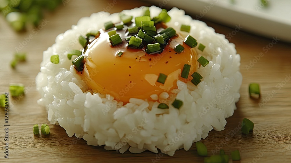 Photo & Art Print Close-up of tamago kake gohan, Japanese-style raw egg ...
