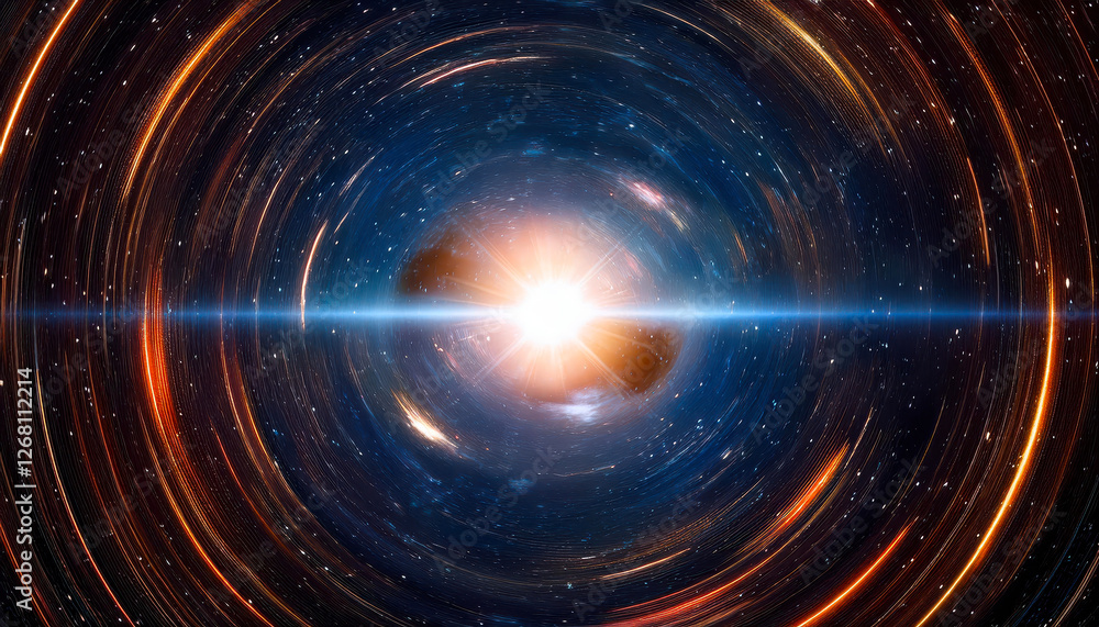 Photo & Art Print Gravitational Lensing Effect Creates Swirling Light ...