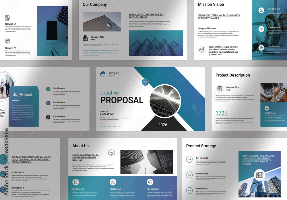 Creative Proposal Presentation Template Stock Template | Adobe Stock