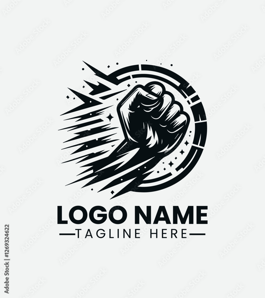 Poster Clenched Fist Logo Design, Powerful Hand Logo, Unity Logo – Wall ...