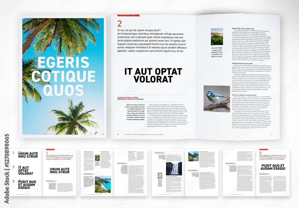 Modern Travel & Nature Magazine Template Stock Template | Adobe Stock