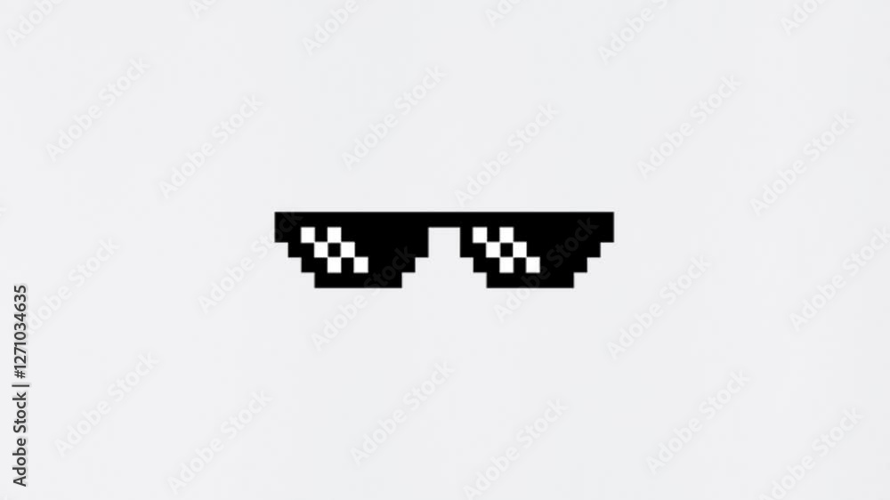 Pixel glasses meme, pixel glasses, glasses animation, transparent screen video, sunglasses meme ...