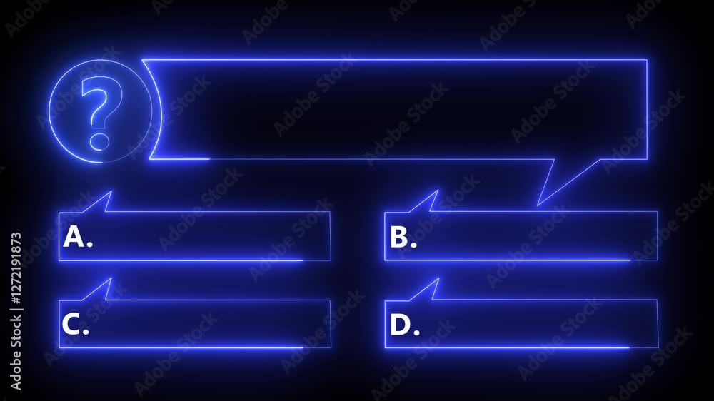 Question and test menu choice quiz show question and answers with ...