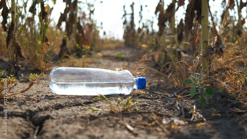 Lack of clean water for dry soil. A view of lack of clean and potable ...