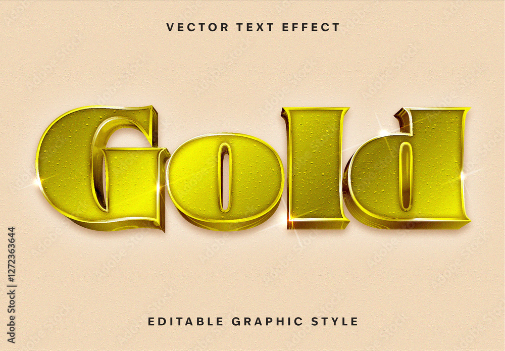 Gold Shiny Royal Font Luxury Shiny Bold Text Effect Stock Template ...