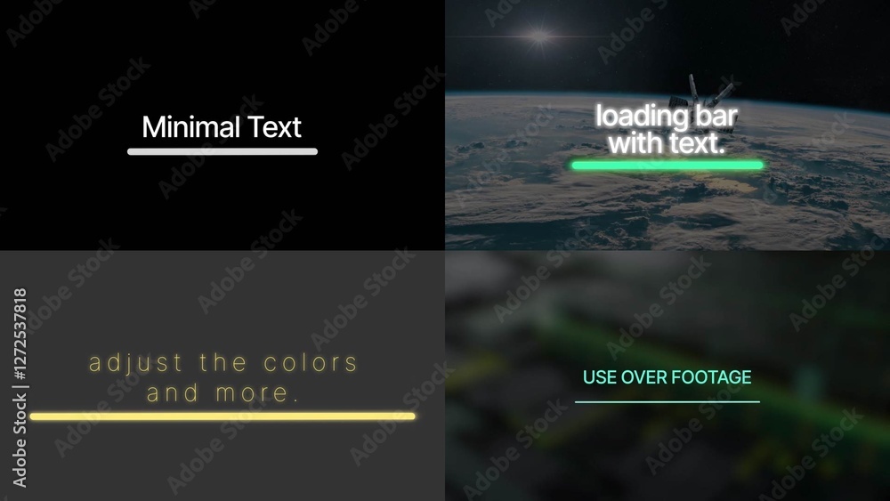 Minimal Loading Bar Animation for Text Stock Template | Adobe Stock