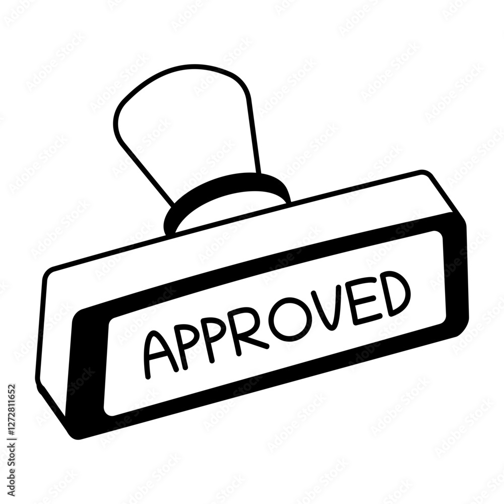 Poster Approval stamp icon in doodle style – Wall Art | UkPosters
