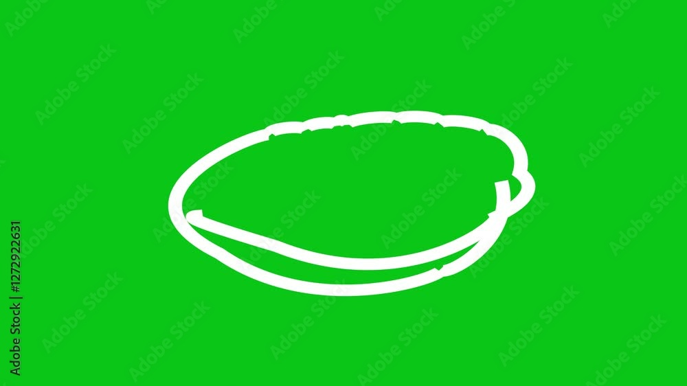 Circle highlight or Circle Markers Animated on green screen. Hand drawn ...