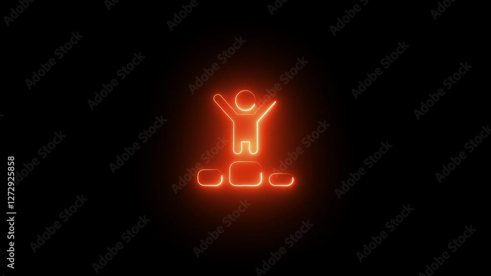 Child neon sign appear in center and disappear after some time ...