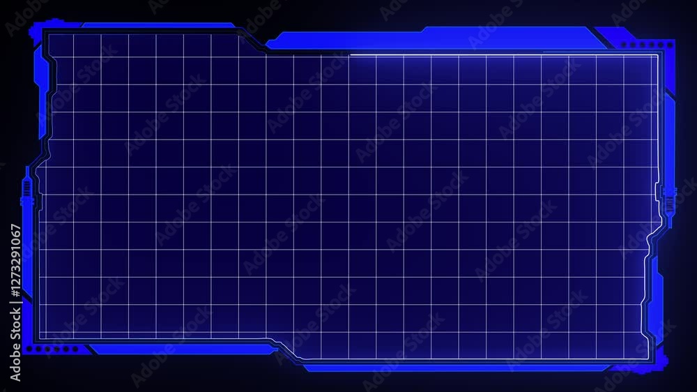 Technology HUD Loop Animation. Frame border HUD element. HUD viewfinder ...