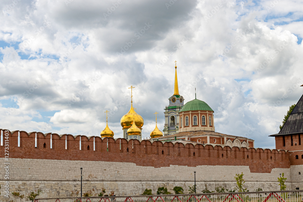 Poster a fragment of the Tula Kremlin Wall is a monument of Russian ...