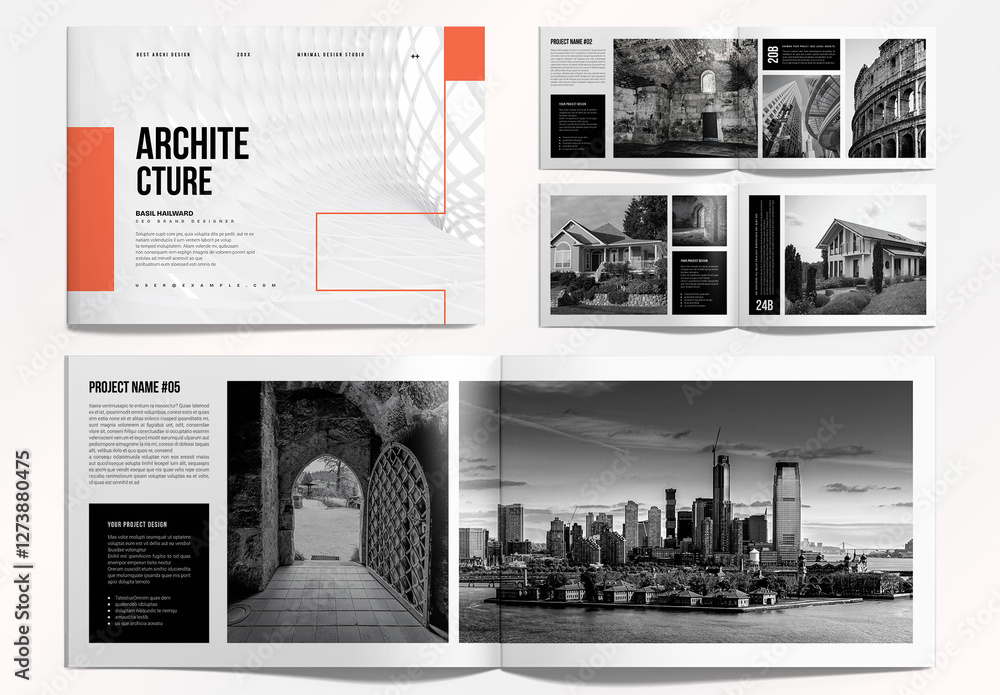 Architecture Magazine Layout Stock 템플릿 | Adobe Stock