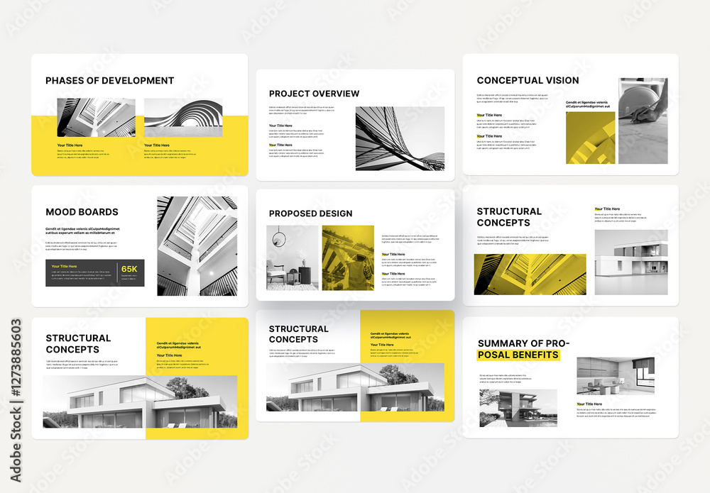 Architecture Project Proposal Presentation Layout Stock Template ...