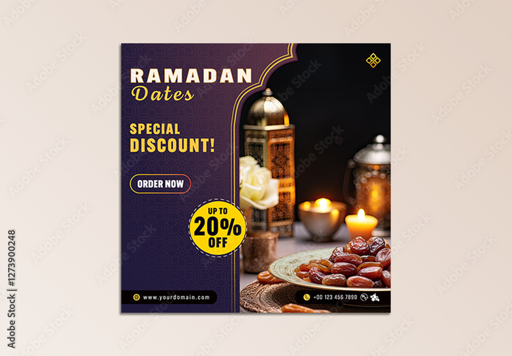 Ramadan Dates Promotion Social Media Post Template – Islamic Festival ...