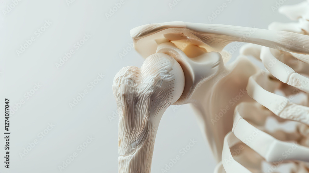 Poster 3D orthopedic illustration of dislocated shoulder joint anatomy ...