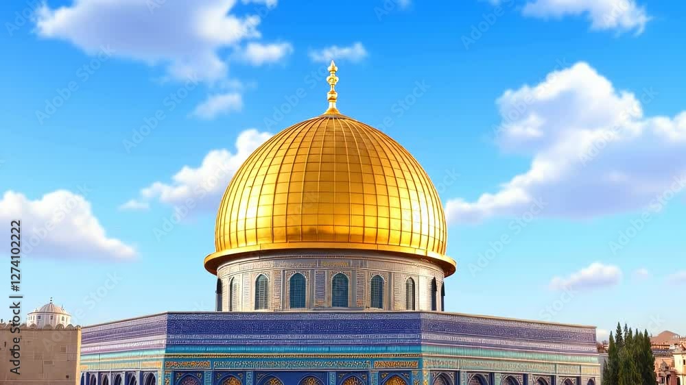 Golden Dome of the Rock: A Stunning 3D Animation of Jerusalem's Iconic ...