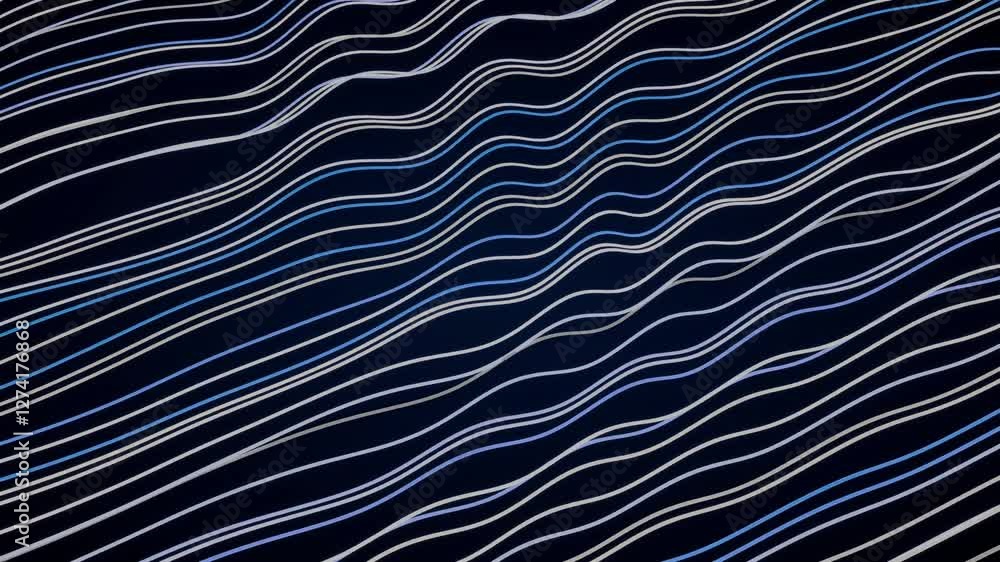 Dynamic repeating abstract motion background featuring smooth deforming ...