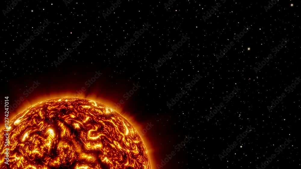 Solar surface revealing powerful erupting flares and massive coronal ...