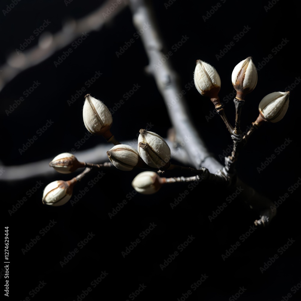 Photo & Art Print Buds on branch of betula pendula commonly known as ...