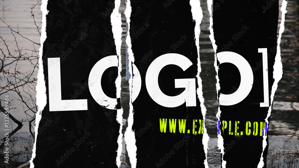 Ripped Logo Transition Stock Template | Adobe Stock