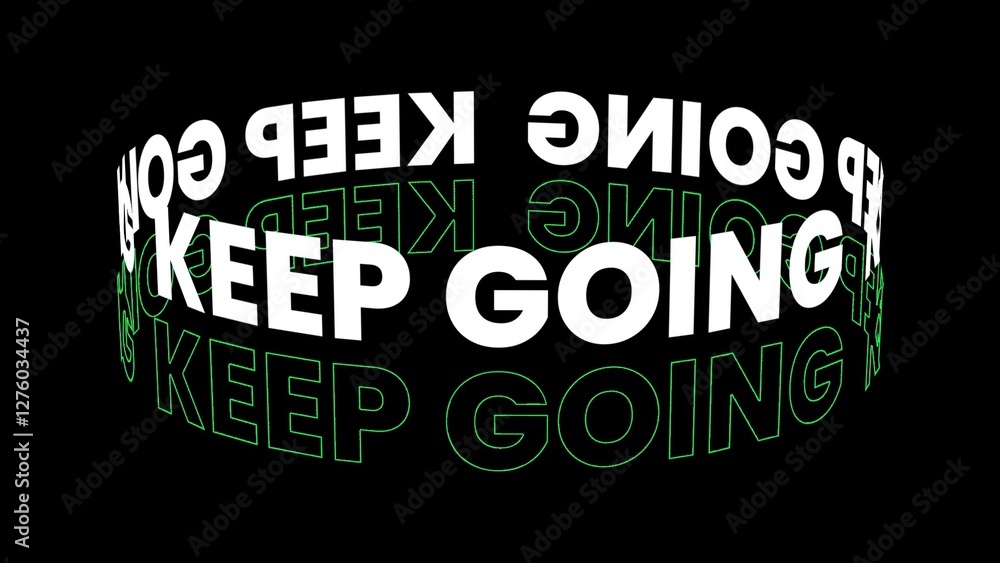 Kinetic Typography Modern Rotating Tube Text Stock Template | Adobe Stock