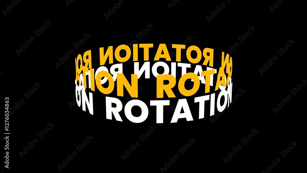 Rotating Tube Kinetic Typography Modern Text Animation Stock Template ...