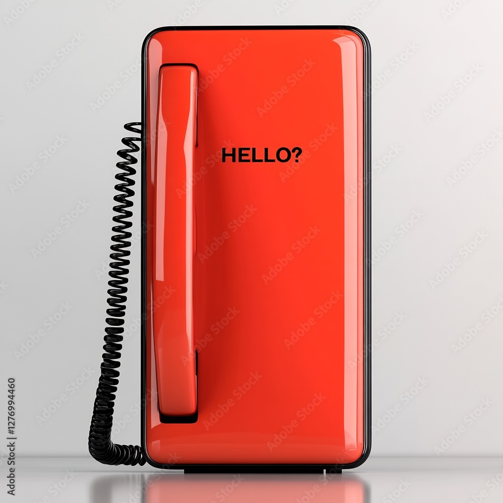 Poster retro "HELLO?" flip phone text message – Wall Art | UkPosters