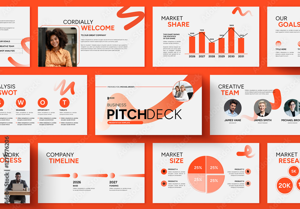 Professional Pitch Deck Presentation For Startup Business Stock ...