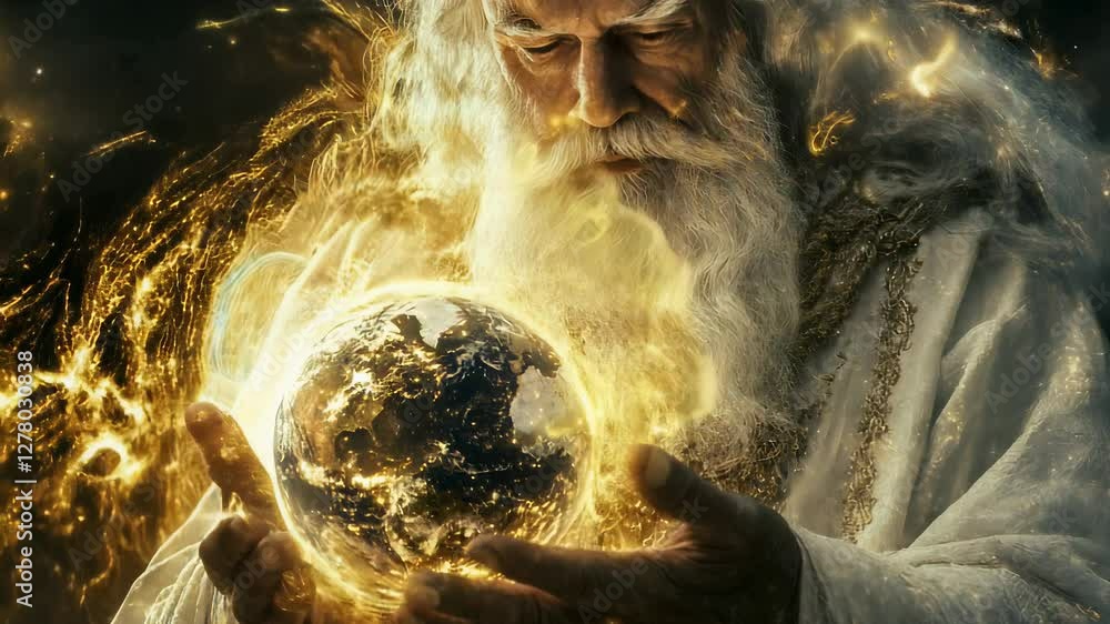 Almighty touch: God encompasses the Earth, highlighting the divine ...