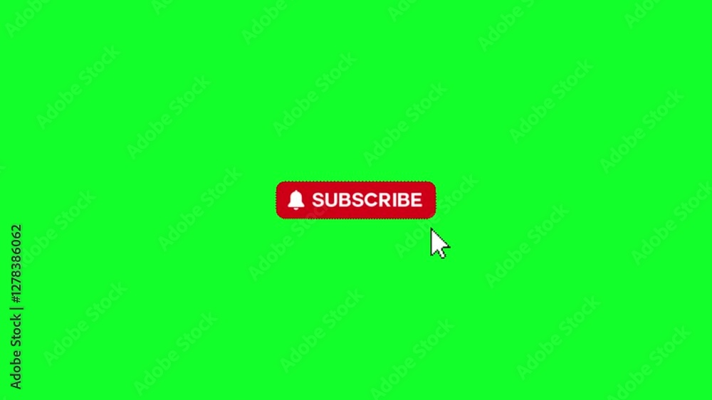 Subscribe button is being click by the cursor and changed color ...