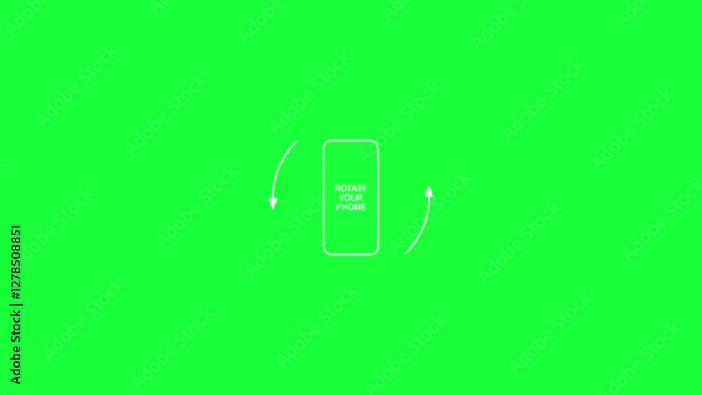 Rotate Your Phone to Landscape orientation. transparent background with ...