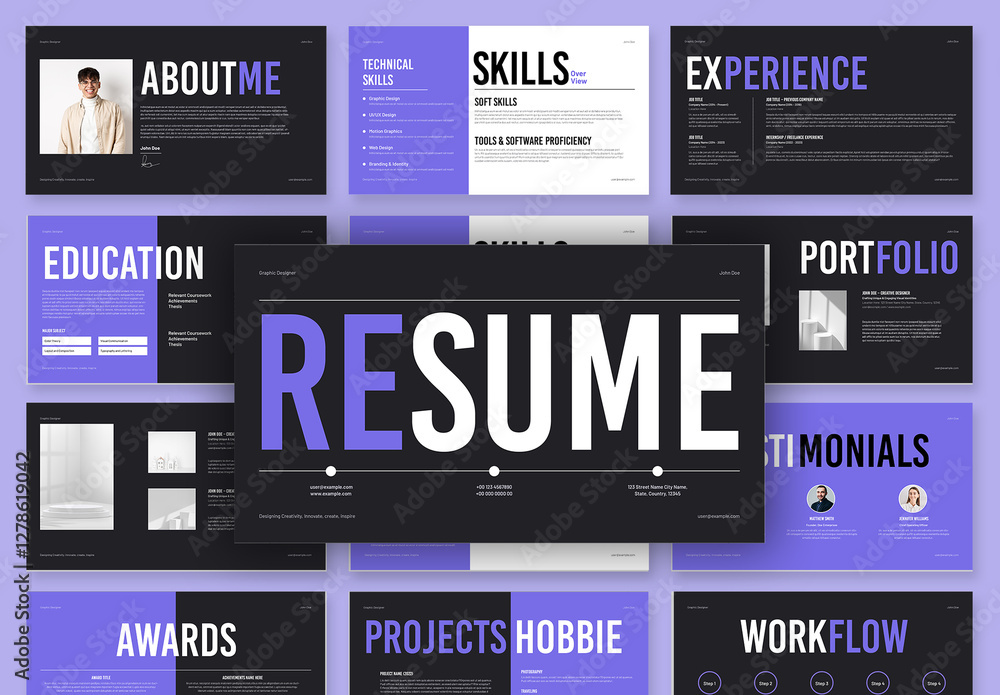 Resume Presentation Template Stock Template | Adobe Stock