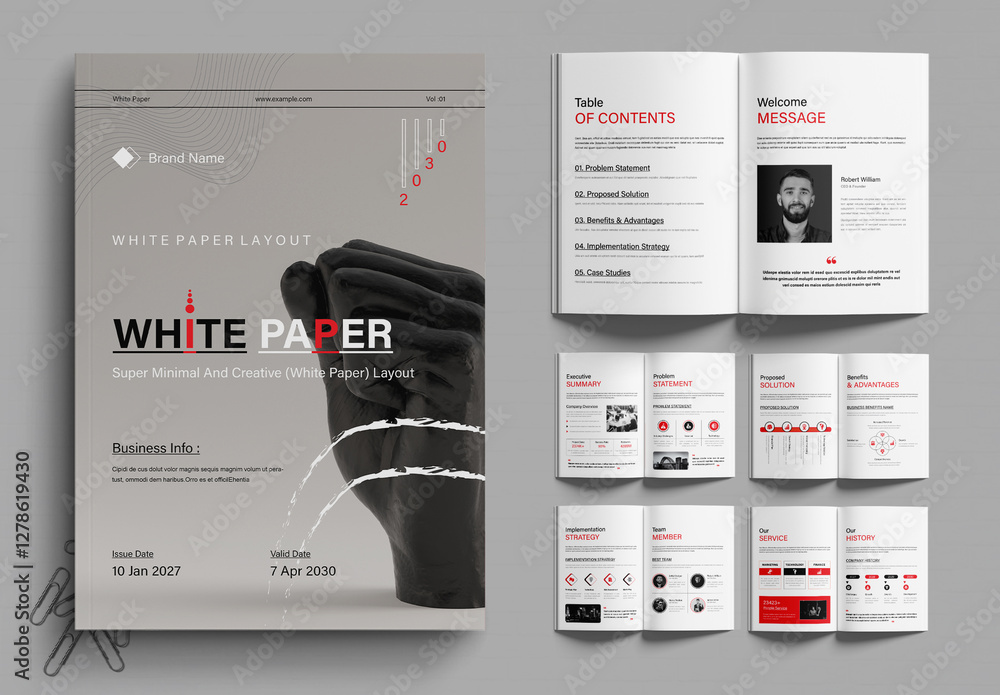White Paper Design Template Stock Template | Adobe Stock