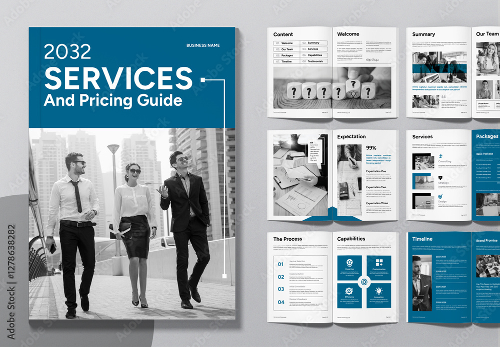 Services And Pricing Guide Template Stock Template | Adobe Stock