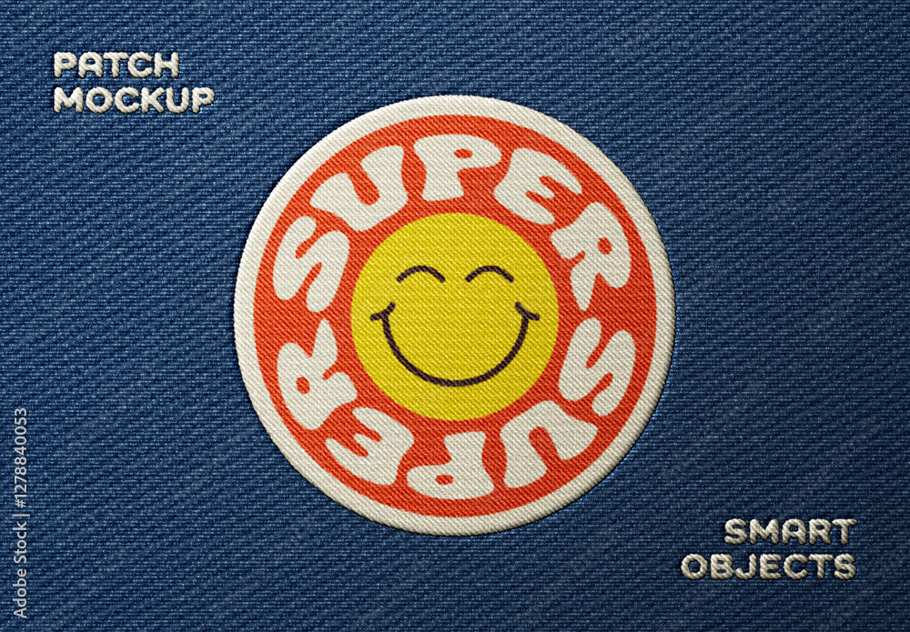 Embroidery Stitching Logo Mockup plantilla de Stock | Adobe Stock