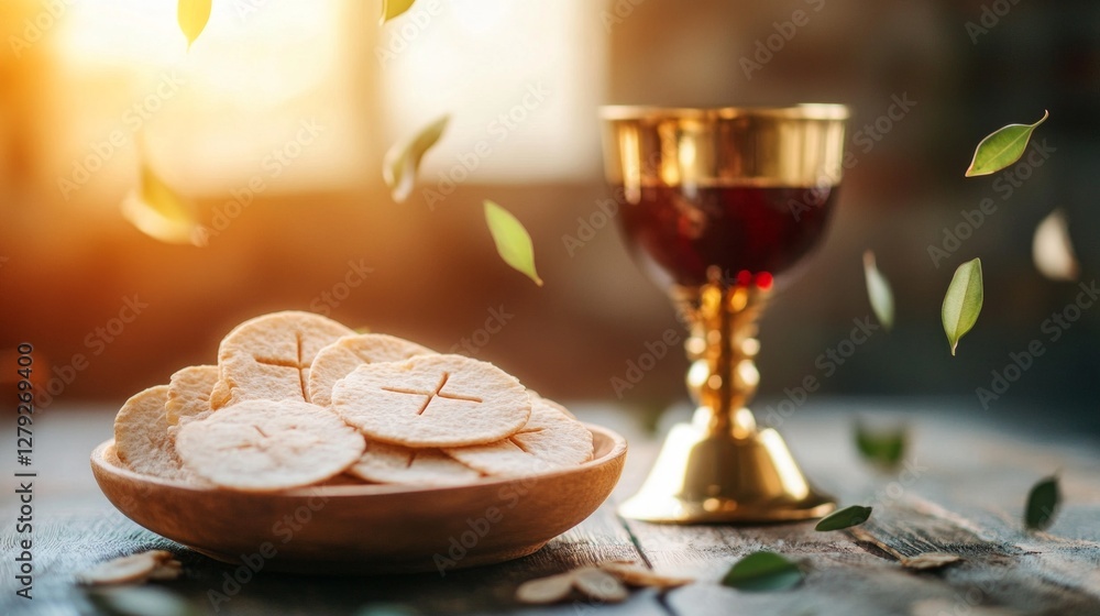 Poster Holy communion: consecrated bread and wine. – Wall Art | UkPosters