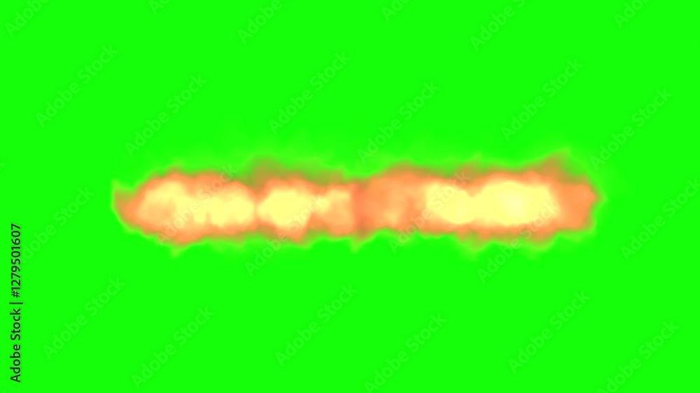 Seamless Fire Line Video Animation Burning Flames on a Dark Black ...