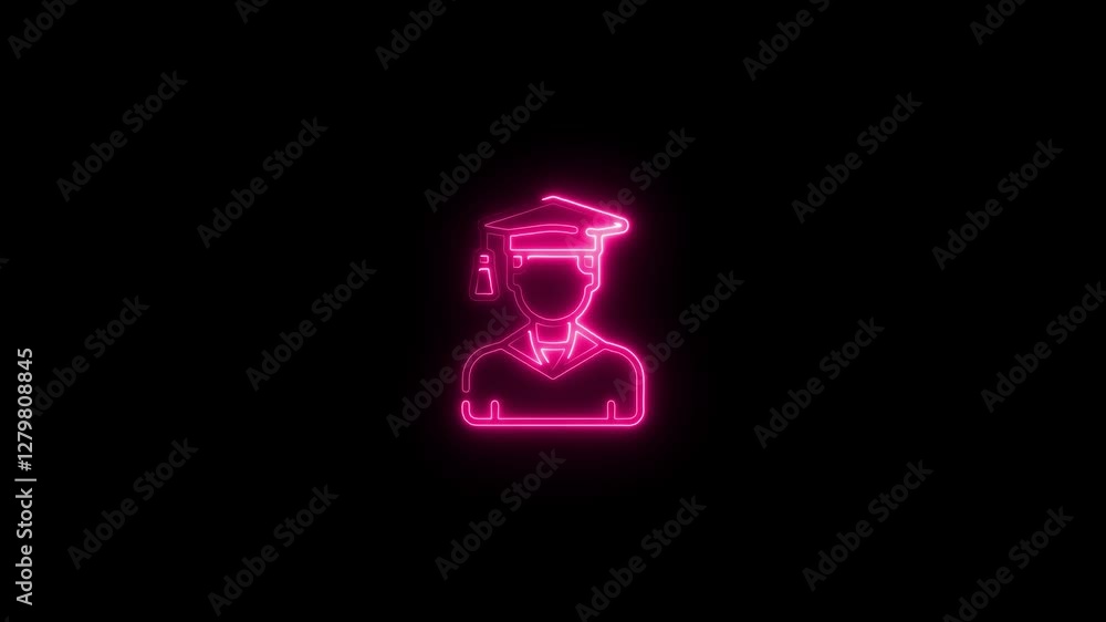 University graduate. Loop HD video with chroma key, alpha channel on ...