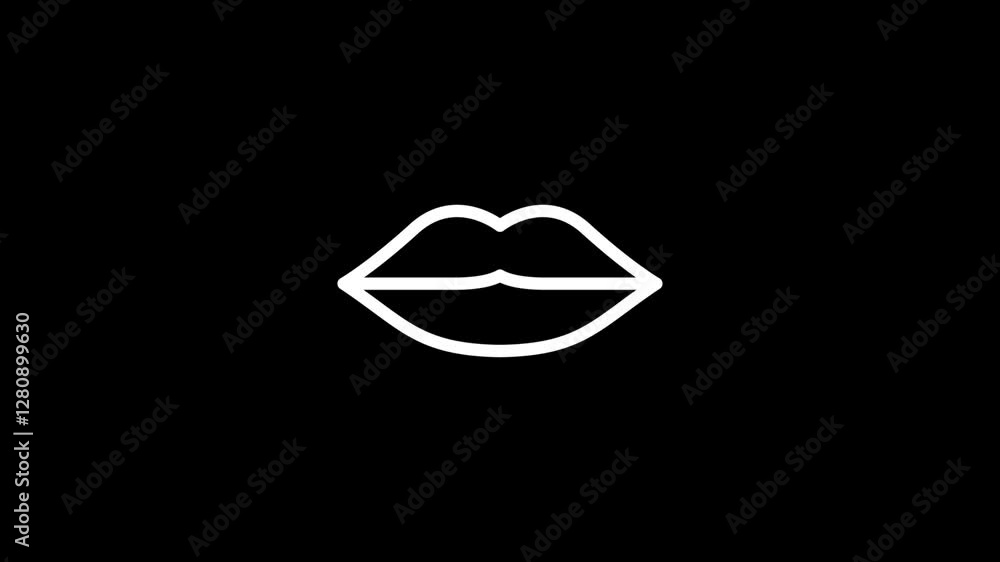 Looped animation of cartoon lips synchronizing speech for storytelling ...
