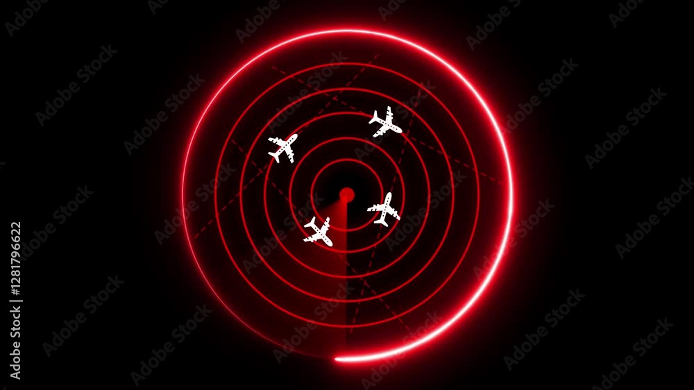 An air traffic control tower equipped with radar.High-tech radar ...