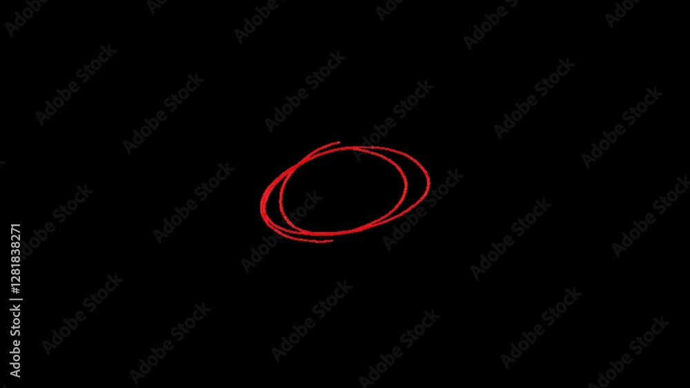 Circle frame hand drawing, round selection, circle drawing animation ...