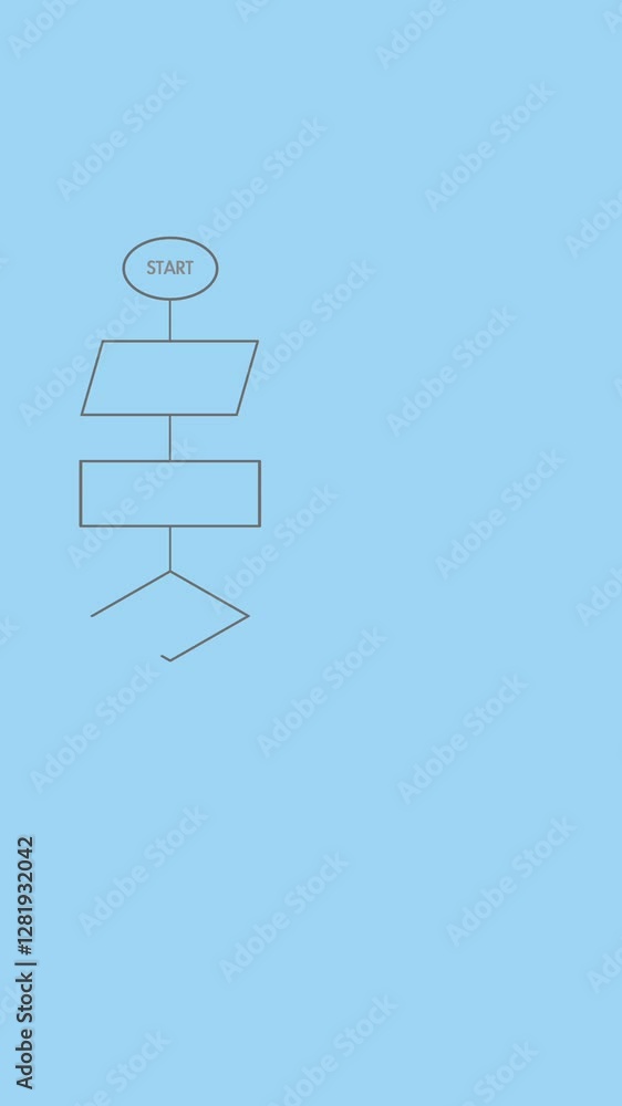 Vertical video: Animation of an example flow chart for an algorithm ...