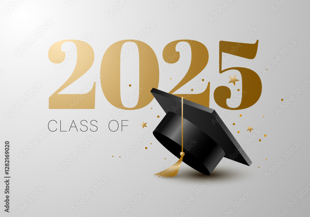Póster Class of the year 2025 with graduation cap – Cuadro para Pared ...