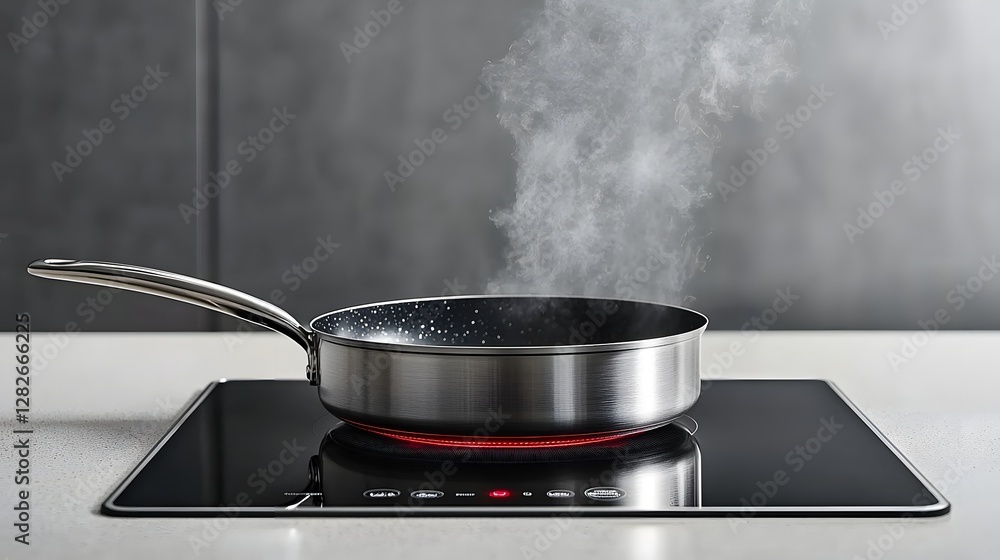 Poster photo showcasing the efficient heating mechanism of induction ...