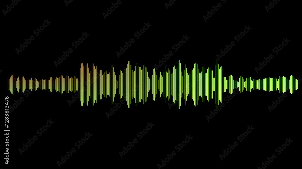 Sound wave isolated animation. Audio spectrum animation, music waveform ...