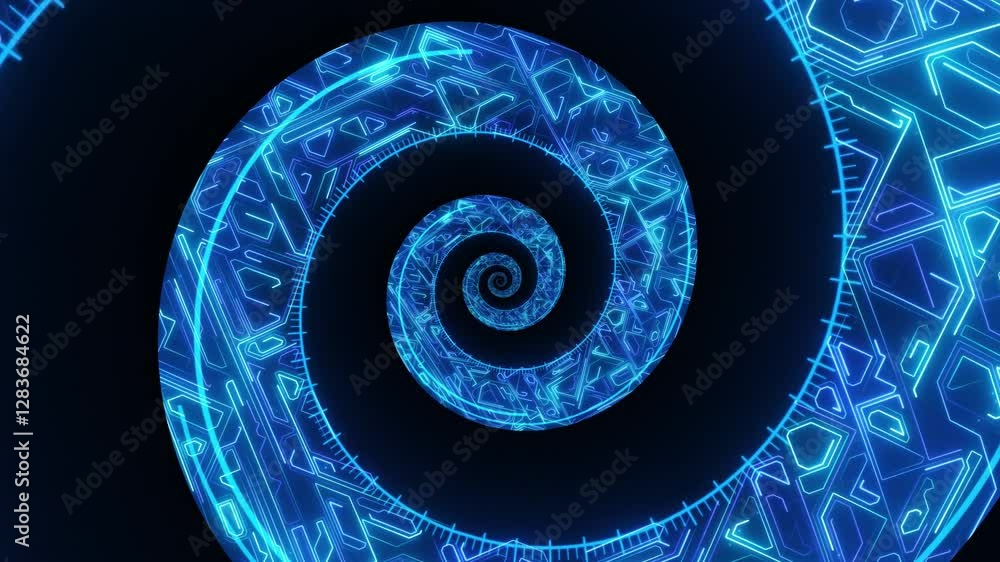 Digital Data moving on Circuit Board and CPU loop backgrounds. Computer ...